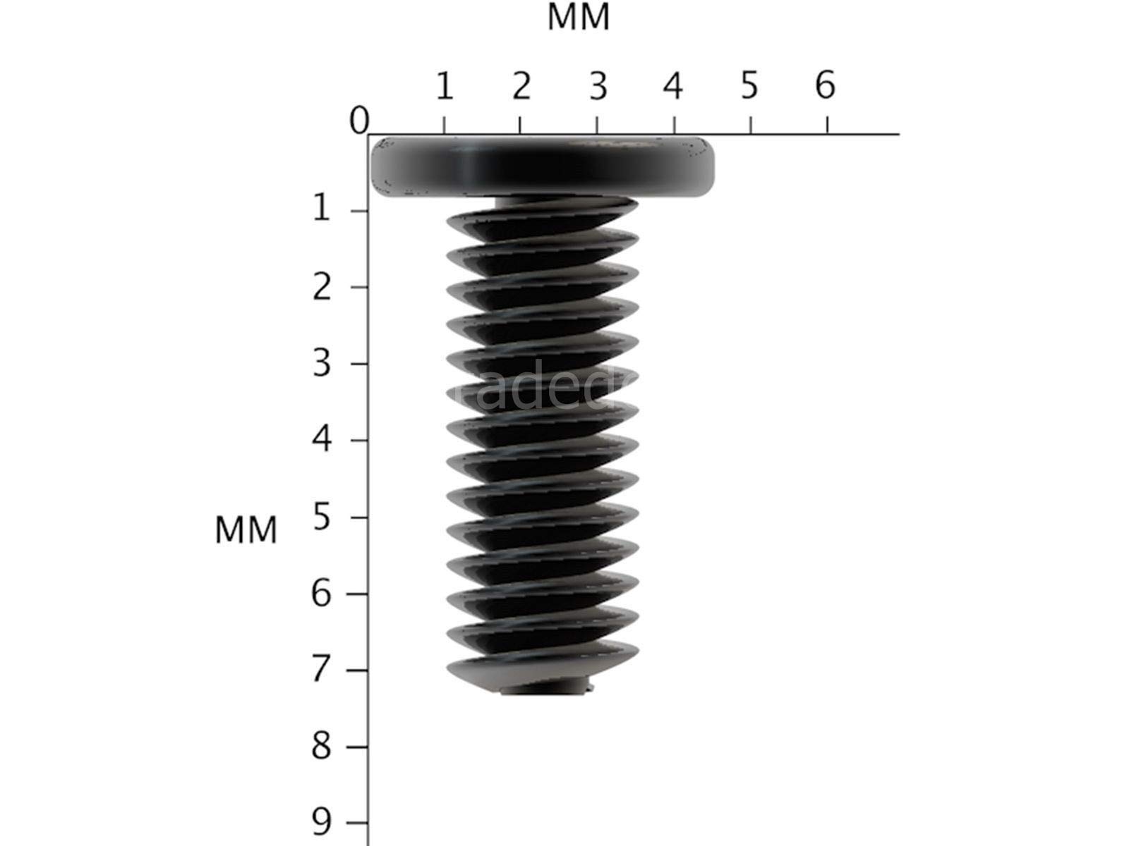 RapidSparesLtd Screws dv9000 dv6000 Black Screen Bezel Screws 12x M2.5x7L (m2.5x6.5mm) HP Pavilion