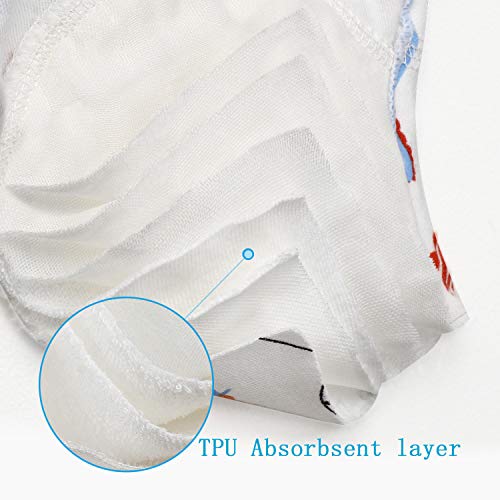 MooMoo Baby Cotton Training Pants 4 Pack Padded Toddler Potty Training Underwear for Boys and Girls-12M-5T