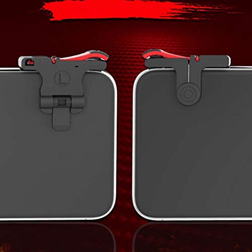 schicj133mm Mobile Game Direction Shooting Controller,Game Controller Gamepad Left Right Mobile Phone Gaming Triggers for PUBG,More Game Black