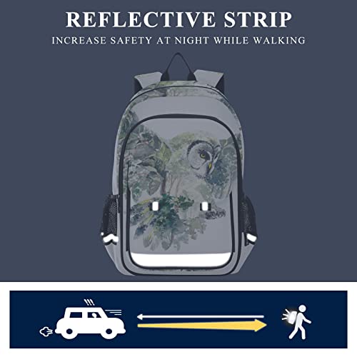 ALAZA Forest Owl Animal Laptop Backpack Purse for Women Men Travel Bag Casual Daypack with Compartment & Multiple Pockets