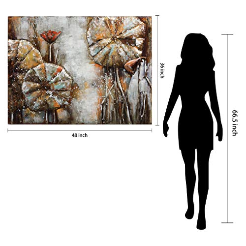 Empire Art Direct "Water Lilly Pads 1" Mixed Media Hand Painted Iron Wall Sculpture by Primo