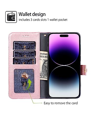 Arseaiy Case for Samsung Galaxy Note 10 Lite/A81/M60S Flip Phone Case PU Leather Zipper Pocket Wallet Case Cover with Card Holder Kickstand Shell Pink