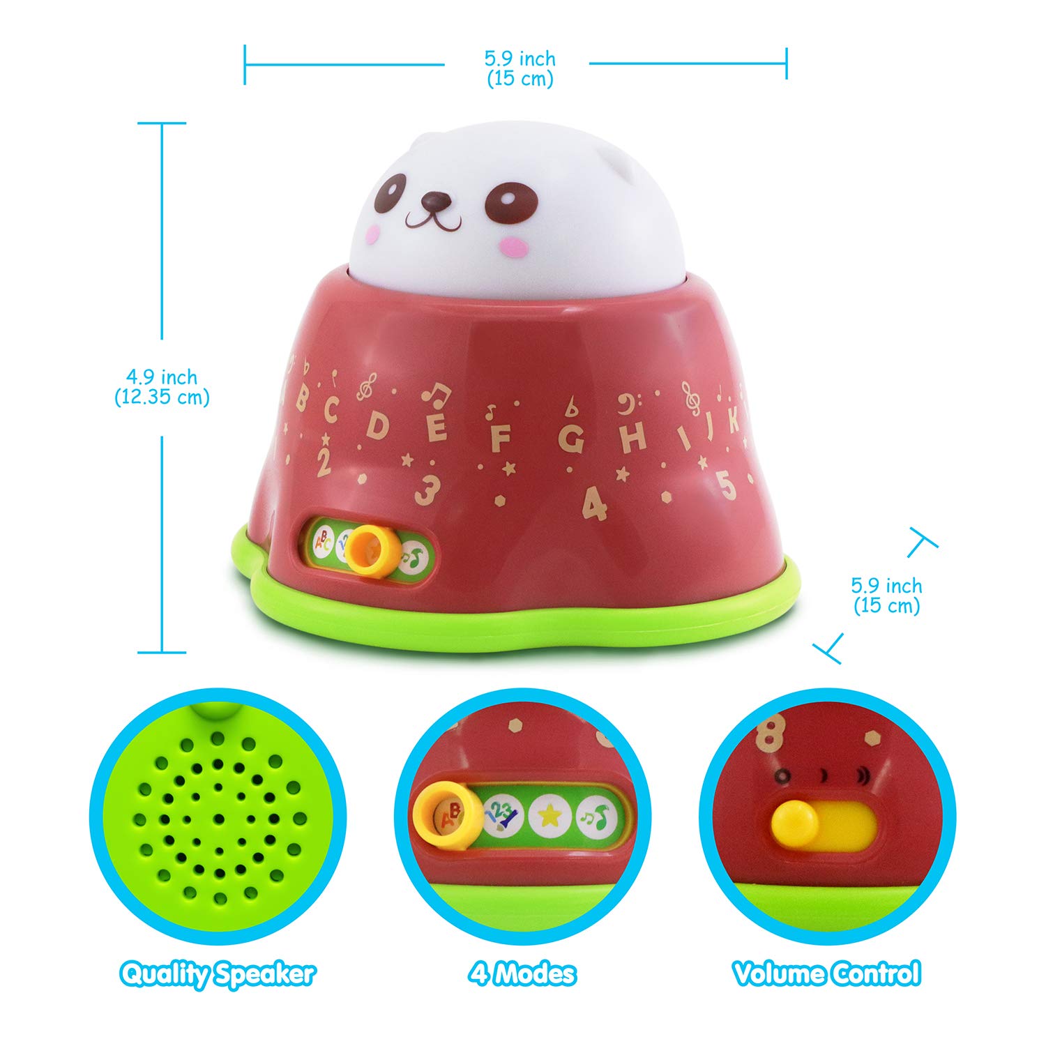 BEST LEARNING Whack and Learn Mole - Educational Interactive Light-Up Toy for Infants Babies Toddlers for 6 Month and up - First Baby Boy or Baby Girl Birthday Gift