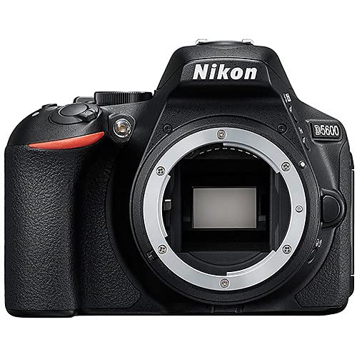 Nikon D5600 24.2MP DSLR Digital Camera (Body Only) (1575) Deluxe Beginner Bundle Kit -Includes- Sandisk 64GB SD Card + Large Camera Gadget Bag + Spare Battery + Deluxe Cleaning Kit + More