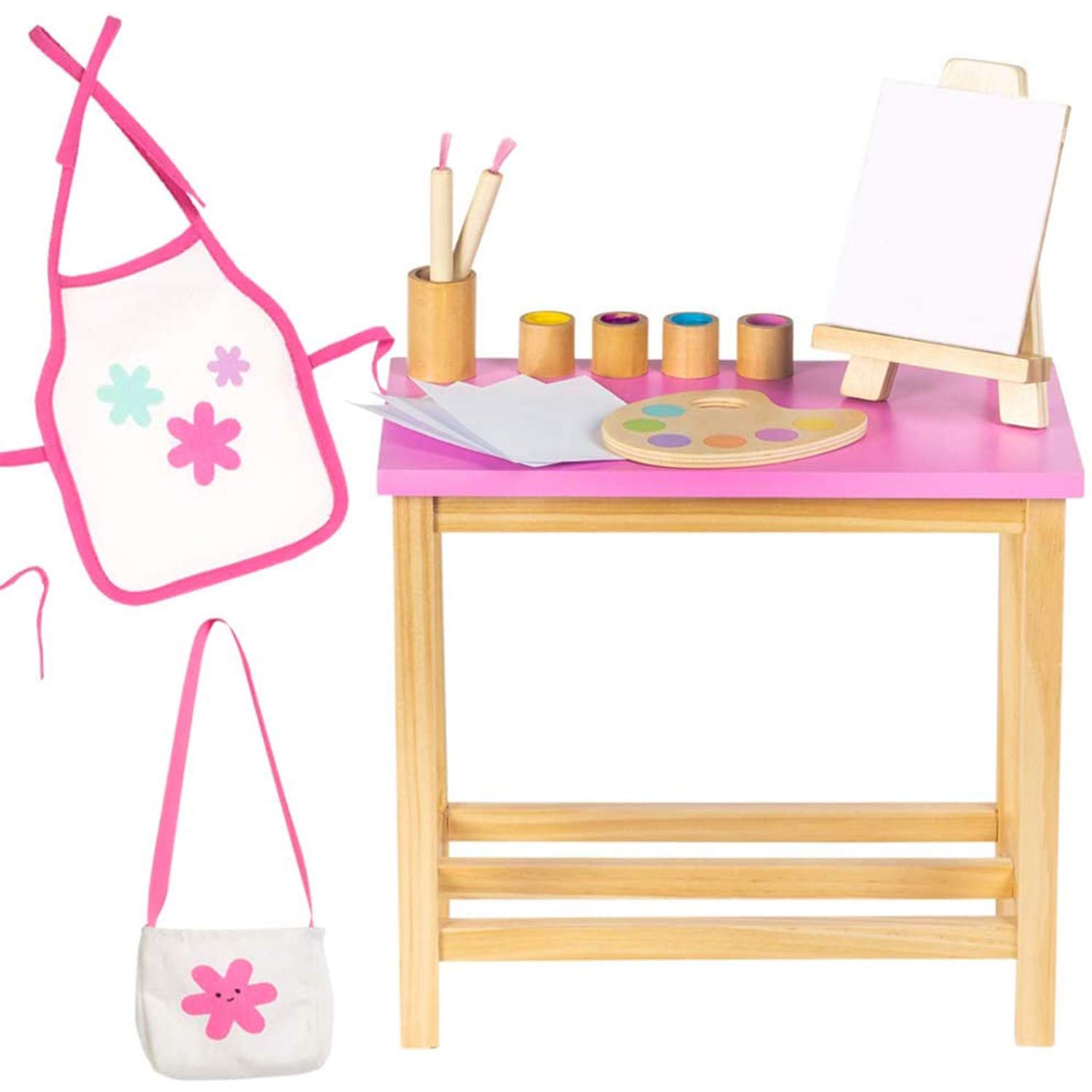ADORA Amazing Worlds Collection, an Amazon Exclusive 16-Piece Doll Accessories - Artist Studio Wooden Play Set
