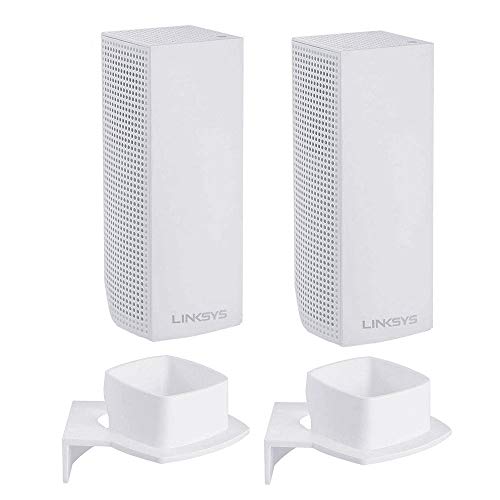 Koroao Wall Mount Holder for Linksys Velop Tri-Band AC2000/AC6600/AC4400/AC2200 Whole Home WiFi Mesh System by Koroao, Linksys Velop Mesh Router Holder (2PACK)