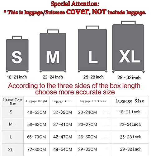 Cozeyat High Elastic Luggage Covers Fits 18-32 Inch,Cartoon Giraffe Design Soft Suitcase Protective Cover,Comfortable Baggage Protector Durable Trunk Case Size XL