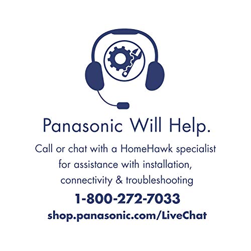 Panasonic HomeHawk FLOOR Home Monitoring HD Camera for Senior Care, Motion Detection Night Light, 2-way Talk, 24/7 Live View + Secure Recording, Alexa Compatible - KX-HNC850 (Black Satin)