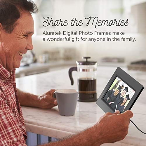 Aluratek 7 Inch LCD Digital Photo Frame with Auto Slideshow Using USB & SD/SDHC (ADPF07SF) β Black