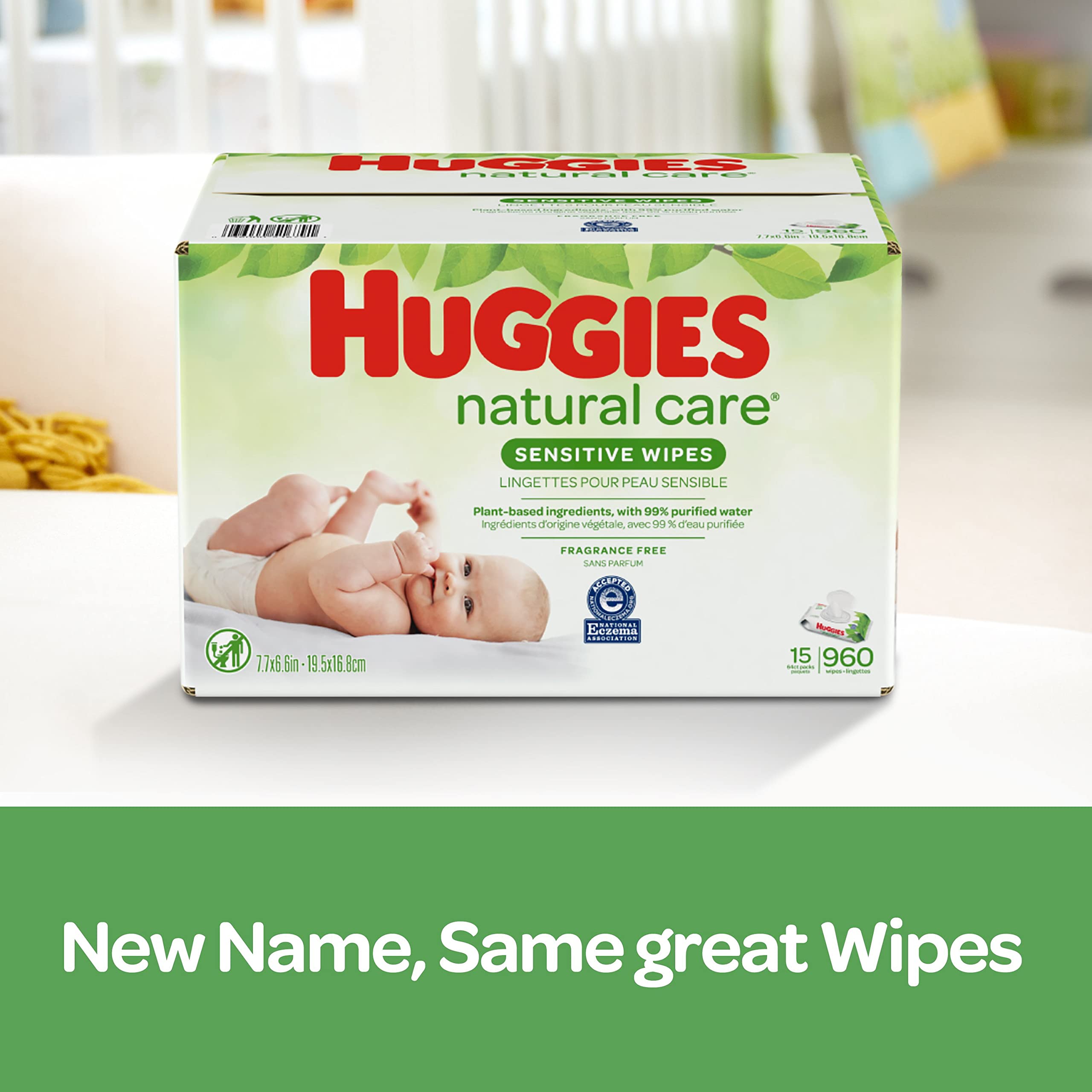 Huggies Bundle - 12 Pack of Natural Care Unscented Baby Travel Wipes 16ct. Each