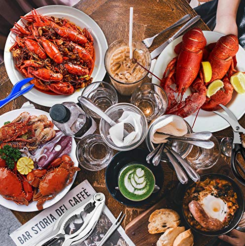 Crab Leg Crackers and Tools - 7 Piece Seafood Tools Upgrade Stainless Steel Lobster Crackers and Picks Set