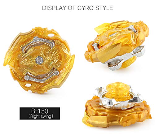 Bey Battle Burst Gyro Attack Blades Metal Fusion Evolution Combination with Arena, Launchers Grip & Battling Top(Golden)