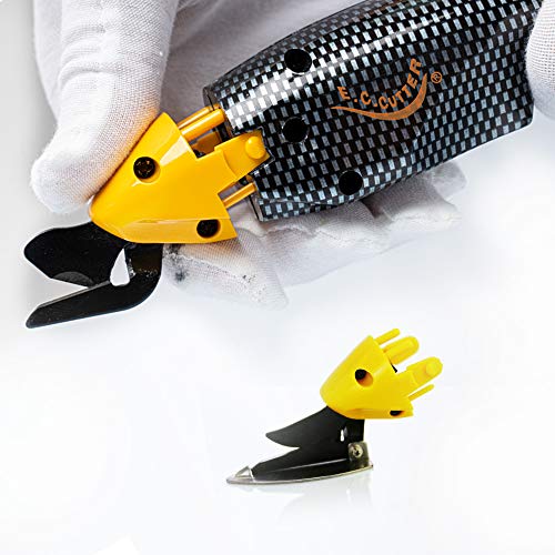 Loboo Idea Power Electric Fabric Scissors Box Cutter For Crafts, Sewing, Cardboard,Cordless Electric Scissors Fabric Cutter with 2 Cutting Blades, Zip Snip Electric Scissors For Cutting Fabric Cloth
