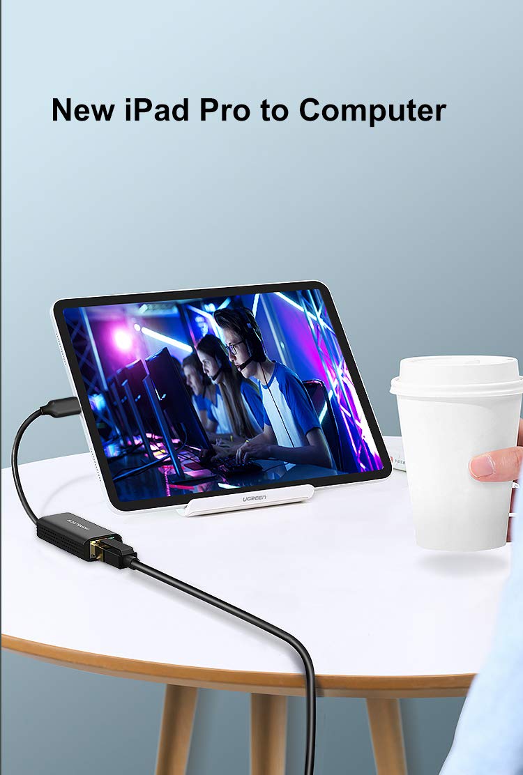 USB C to Ethernet Adapter, Morelecs USB C to Gigabit Ethernet LAN Network Adapter Ethernet to USB C Compatible with MacBook Pro/Air, Dell XPS,Surface Book 2, iPad Pro and More