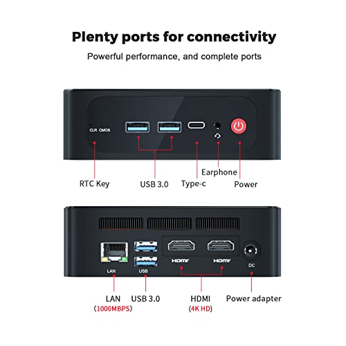 Beelink SER3 AMD Ryzen 5 3550H Processor Mini PC,Mini Computer with 16G DDR4 RAM/500GB M.2 NVMe 2280 SSD,Support 4K FPS/Dual HDMI/WiFi 5/BT4.0/Support Auto Power On