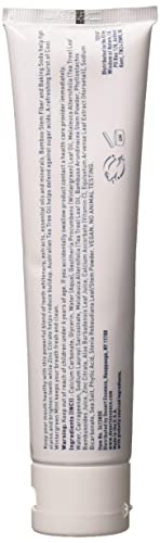 Desert Essence Natural Tea Tree Oil Whitening Plus Toothpaste - Cool Mint - 6.25 Oz - Antiseptic Tea Tree Oil - Zinc Citrate - Baking Soda - Freshens Breath - Reduced Plaque - Fluoride & Gluten Free