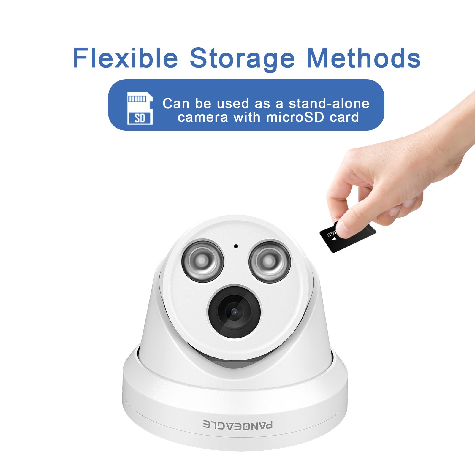 8MP Full Color PoE IP Camera with AI Human/Vehicle Detection,F1.0 Super Aperture Wide Angle 2.8mm Lens,Built-in Mic,Compatible with Hikvision Outdoor Security Camera with Built-in Mic(PG2387C-28)