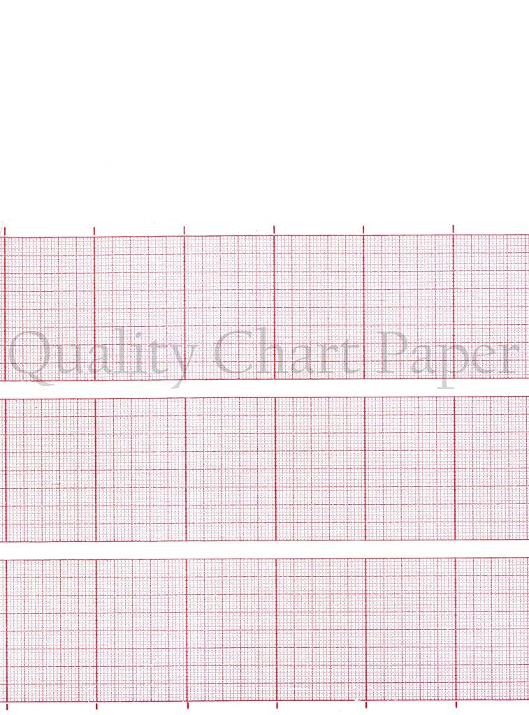 ECG Paper 200MM X 30M, RED Grid (Works for FCP-200, FUKUDA OP-342TE) (10)