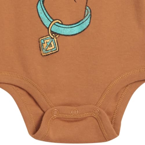 Scooby-Doo Baby Boys 3 Pack Short Sleeve Bodysuit Gray/Blue/Brown 6-9 Months