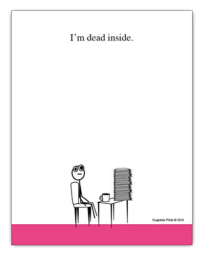 Funny Novelty Gift Notepads - 4-Pack Bundle - I'm Dead Inside, Trying to Act Like a Person, I Understand Nothing, I'd Like to Cancel Today Please