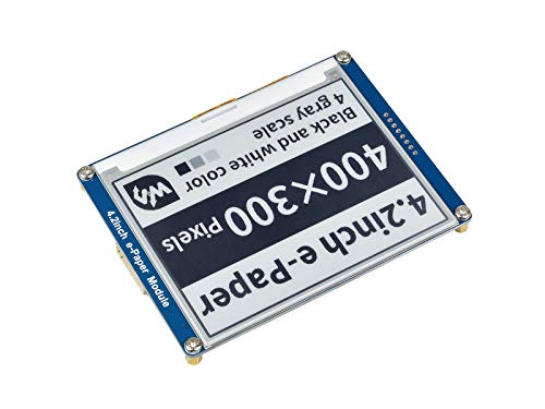 Waveshare 4.2inch E-Ink Display Module Compatible with Raspberry Pi 5/4B/3B/Zero/Zero W/Zero 2W/Pico/Pico W/Pico WH, 400x300 Resolution SPI Interface