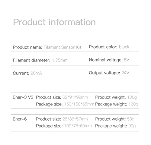 Official Creality Filament Detection Module - Detector/Sensor/Switch for Ender 3/3 Pro/Max/5 Plus with 32 Bit V4.2.2/V4.2.7 Motherboard
