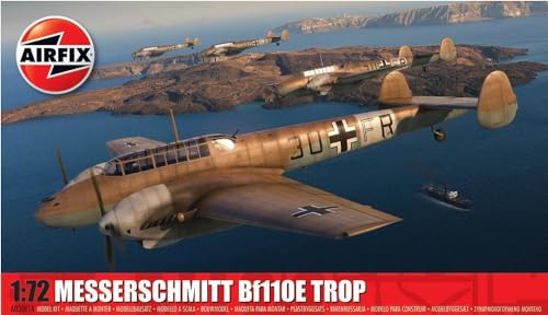 Airfix Messerschmitt Bf110E/E-2 Tropical 1:72 WWII German Military AviationPlastic Model Kit A03081A