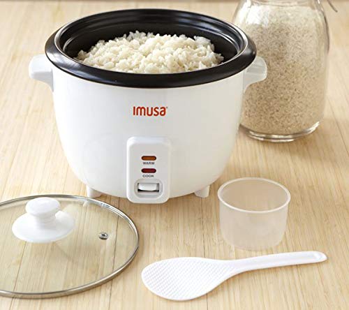 IMUSA USA GAU-00012 Electric NonStick Rice Cooker 5-Cup (Uncooked) 10-Cup (Cooked), White