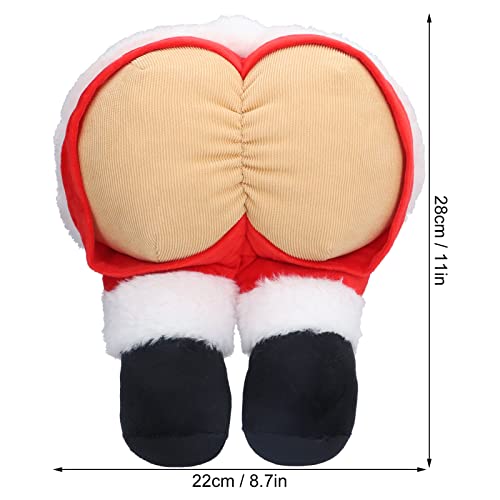 Actaday ZZ0609 Xmas Christmas Cute Butt Throw Pillow Fluffy Santa Claus Butt Appearance Pillow for Neck Support Cushion Travel