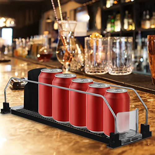 Angoily Convenience Store Drink Propeller Drink Pusher Self-Pushing Soda Can Organizer for Refrigerator Holds up to 5 Cans Beer Can Water Bottle Storage for Pantry,Kitchen
