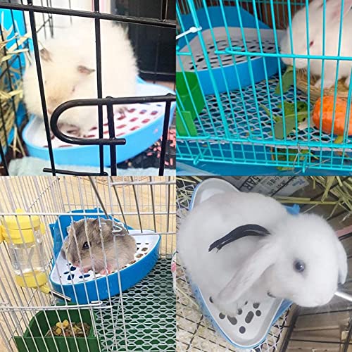 Small Litter Box Guinea Pig Litter Tray Ferret Potty Training Corner Litter Pan Cage Cleaner Litter Scooper for Chinchillas Drawf Rabbits