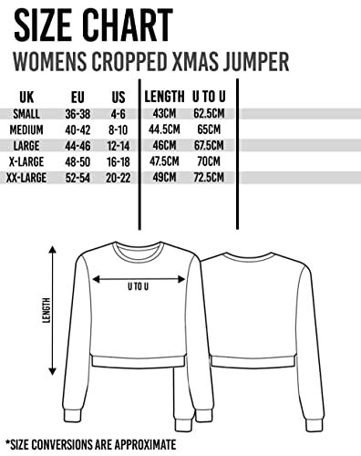 Barbie Cropped Christmas Jumper Womens Snowflakes Fairisle Pink Knitted Sweater X-Large