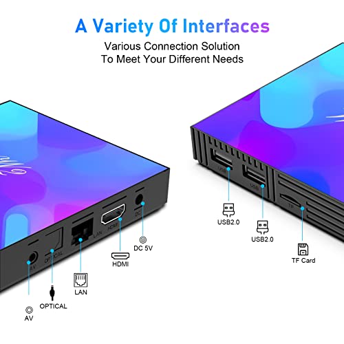 Android 11 TV Box S905W2 USB 2.0 3D 4K UHD 4GB RAM 64GB ROM 2.4G 5G Dual Band WiFi with BT 4.2 WiFi Media Player with Backlit Mini Keyboard Set Top TV Box