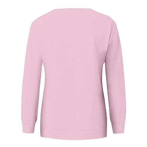 ANNAPU Come On Let's Go Party Sweatshirt Women Trendy Girls Shirt Cute Bachelorette Pullover Fall Casual Holiday Tops Pink