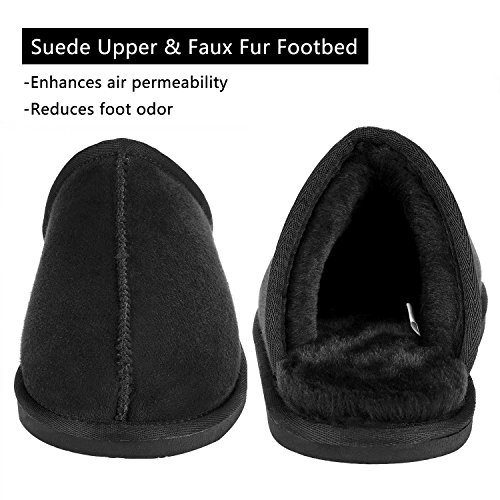 CLPP'LI Mens Slip on Slippers - Black - 11