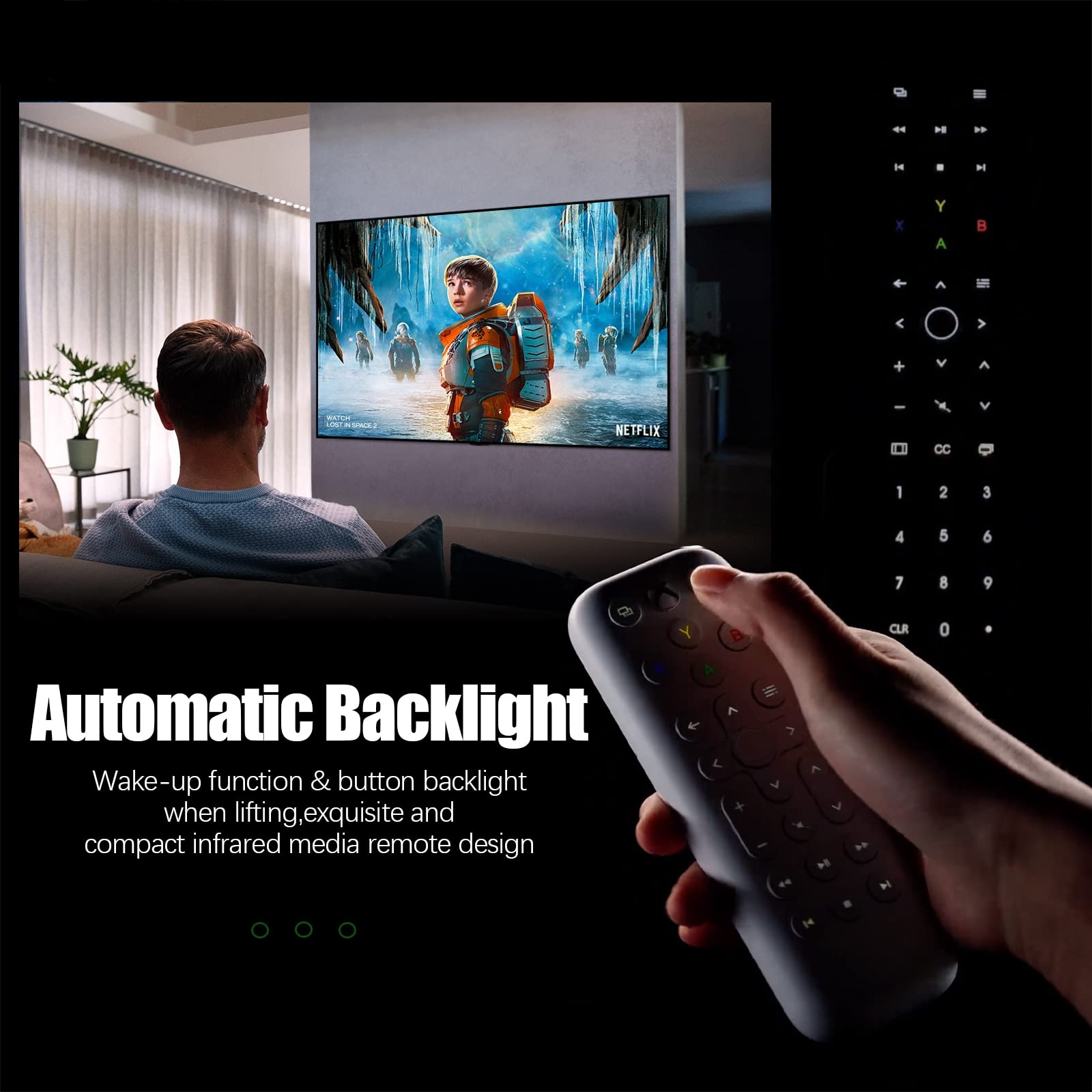 8Bitdo Media Remote for Xbox One, Xbox Series X and Xbox Series S (Black, Long Edition)