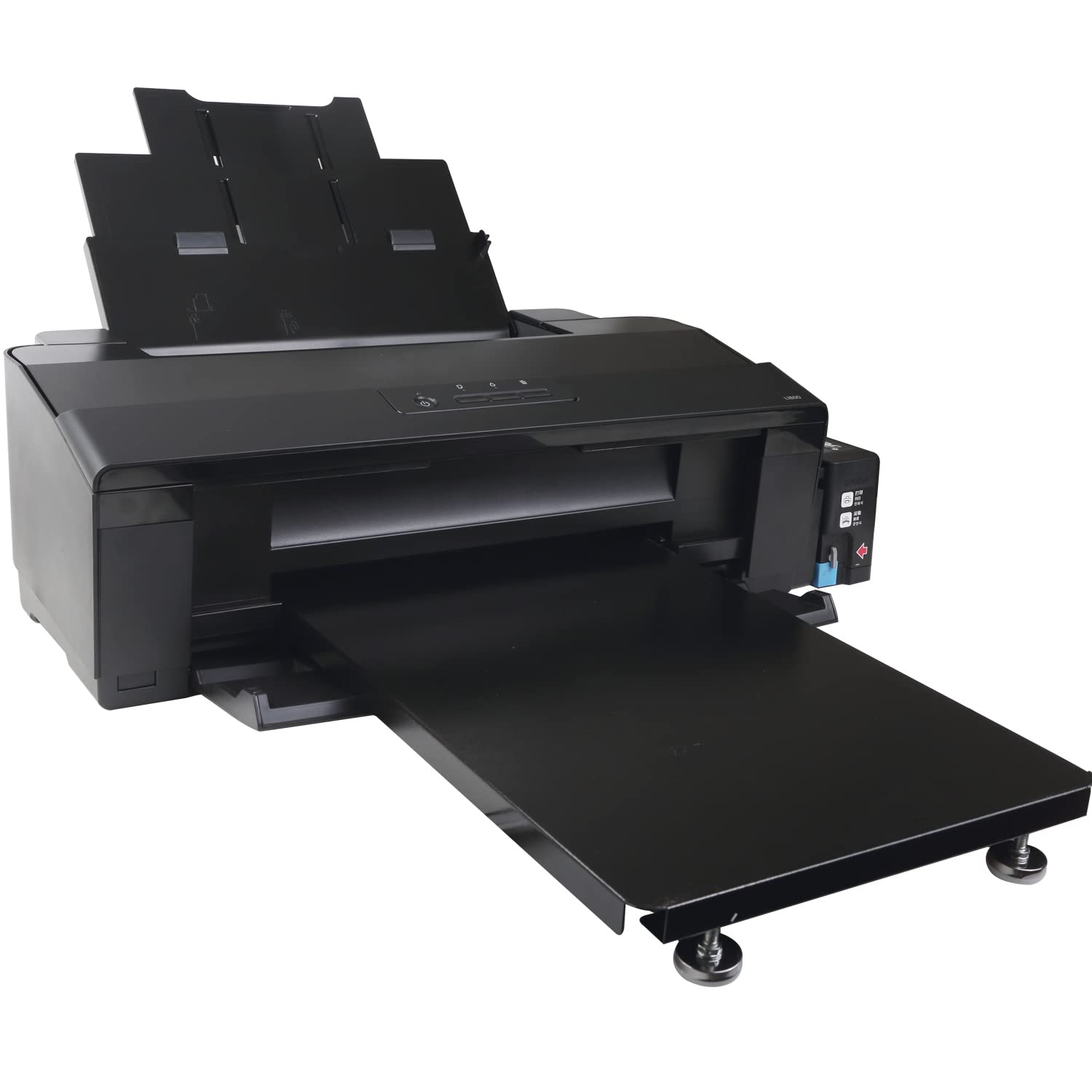A3+ Printer Width 13inch DTF Printer Machine Direct Transfer Film L1800 Converted for DIY Print T-Shirts/Hoodie/BGS/Pillow etc. (6X 100ml Ink+100pcs PET Film+Powder