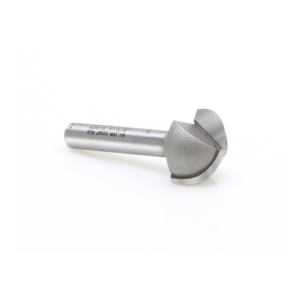 Amana Tool 45918 Core Box 3/4-Inch Diameter x 7/16-Inch Cutting Height x 3/8 Radius x 1/4-Inch Shank 2-Flute Carbide Tipped Router Bit