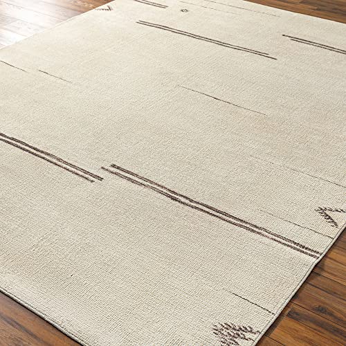 Livabliss x Becki Owens Rivi Moroccan Area Rug , 5'3" x 7', Cream/Charcoal
