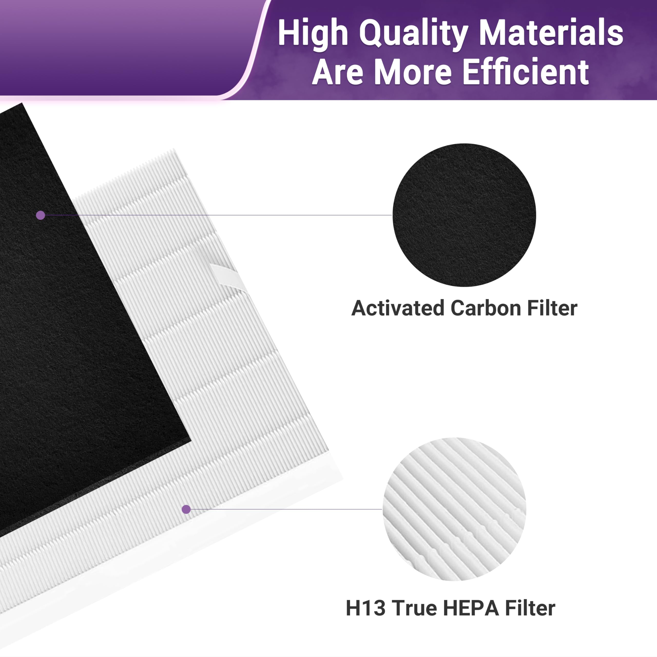 Aneedmore C545 Replacement Filter for Winix S Air Purifier. 2 True HEPA(H13) Filter + 8 Activated Carbon Filters,Part No. 1712-0096-00 and 2522-0058-00