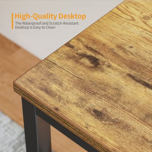 CubiCubi Computer Desk, 40 inch Home Office Writing Study Desks, Small PC Table, Modern Simple Style for Space-Saving, Rustic Brown