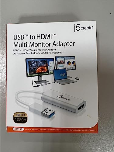 j5create JUA254 USB 3.0 to HDMI™ External Video Adapter, White