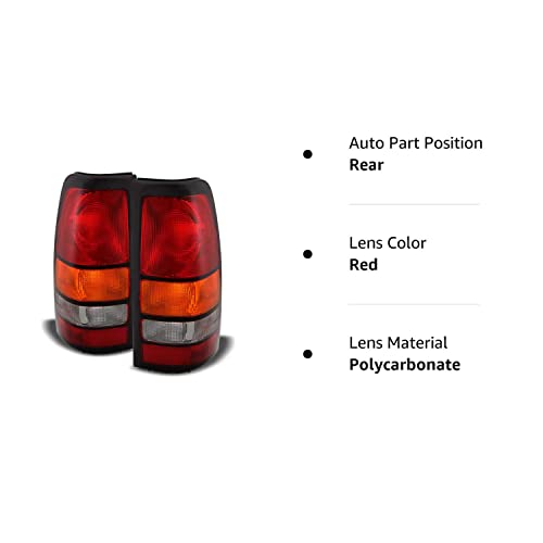 ACANII - For 2004-2006 GMC Sierra 1500 2500 3500 Truck Tail Lights Lamps 04 05 06 Left+Right