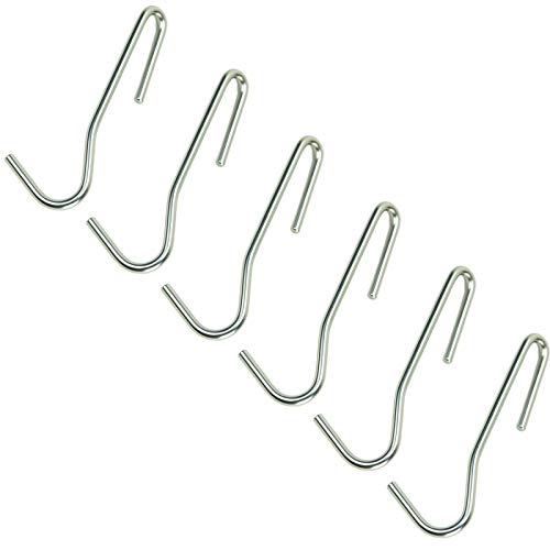 HUJI S Shaped Stainless Steel Heavy Duty Hanging Hooks for Kitchenware Pots Pans Utensils (Set of 12 Hooks)