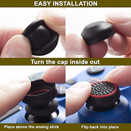 8PCS Joystick Cap Silicone Rubber Thumb Stick Grip Caps for PS5 PS4 PS3 Xbox 360 Xbox One Xbox One X Elite Nintendo Switch Pro Controller