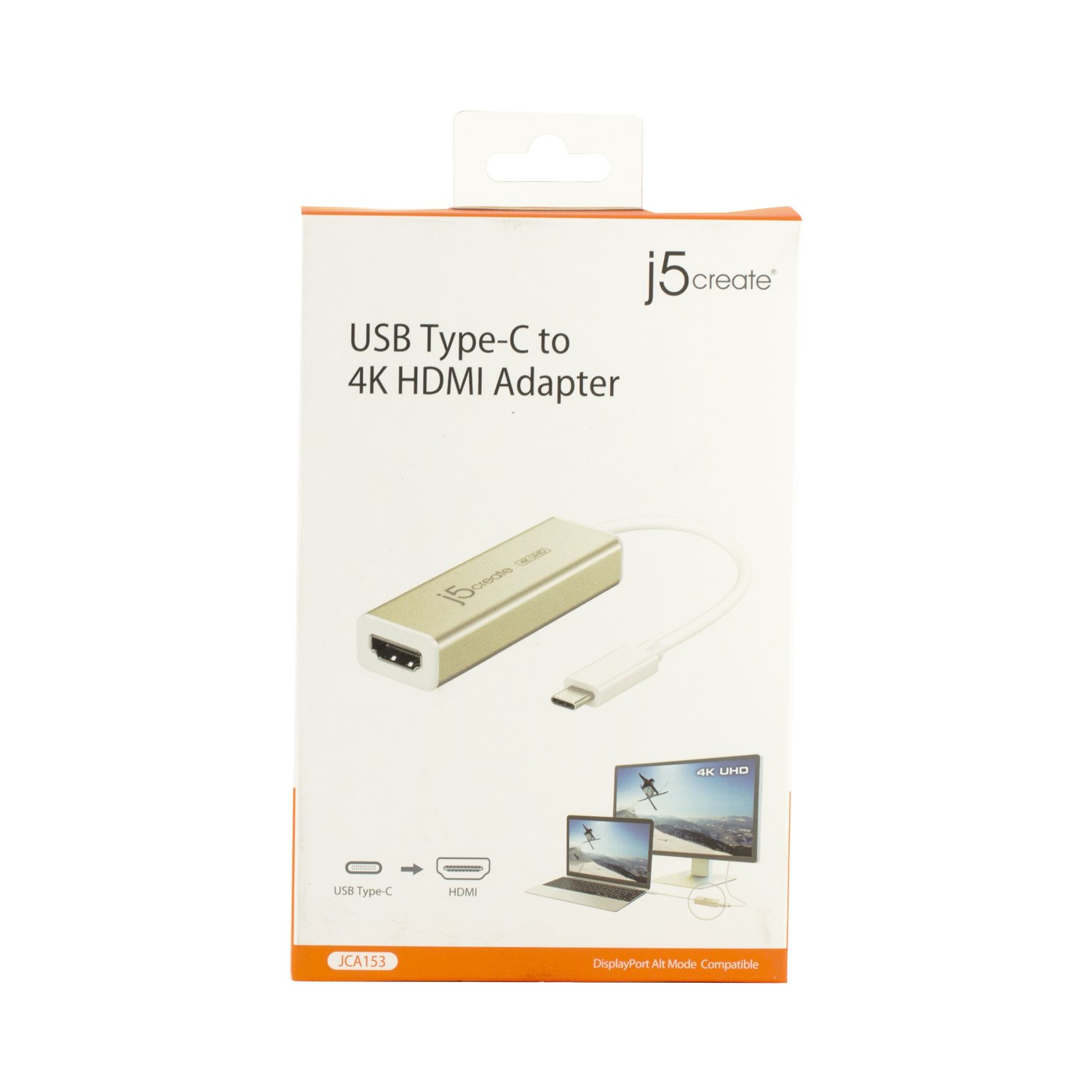 j5create USB Type-C to 4K HDMI Adapter JCA153 / 4K @60 Hz/for MacBook, Chromebook, Type C Laptops
