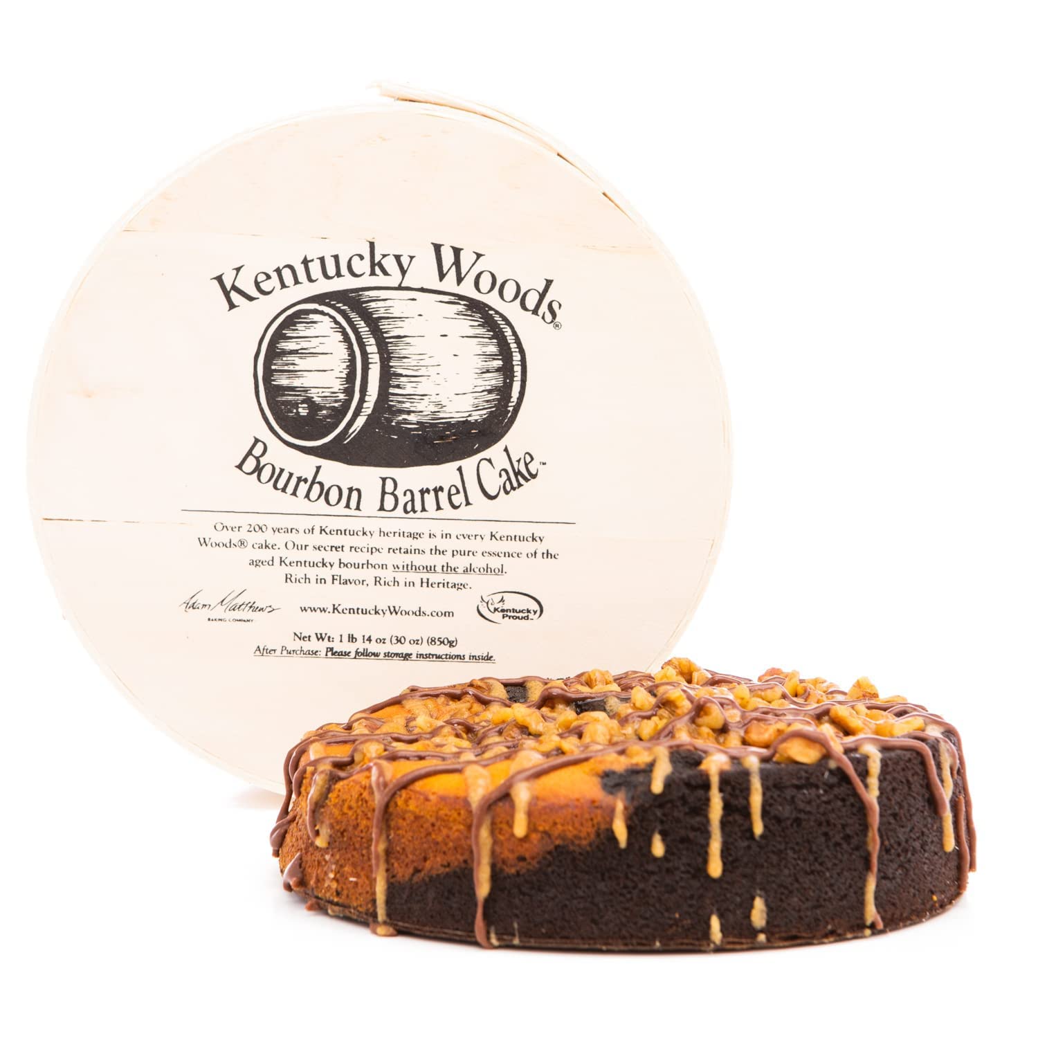 Adam Matthews Kentucky Woods Bourbon Barrel Cake, 50 oz