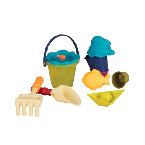 B. toys- Wavy-Wagon- Red- Water Play- Travel Beach Buggy- 11 Funky Sand Toys β Phthalates and BPA Free β 18 months +