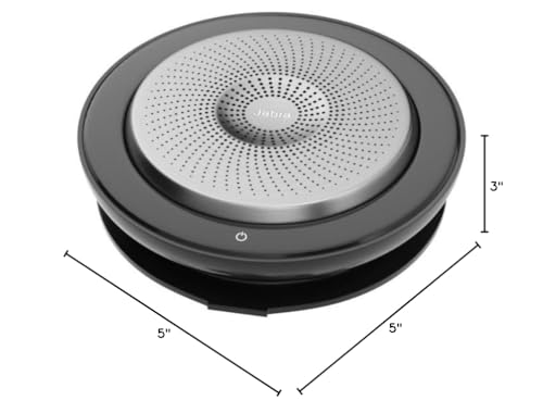 Jabra Speaker 710 Speakerphone - Speak Wireless Bluetooth Speaker UC Bundle, 7710-309, Wall Charger, USB Dongle - Computer, Mac Compatible w/Zoom, Skype, Webex, Meet, Smartphones, Tablets