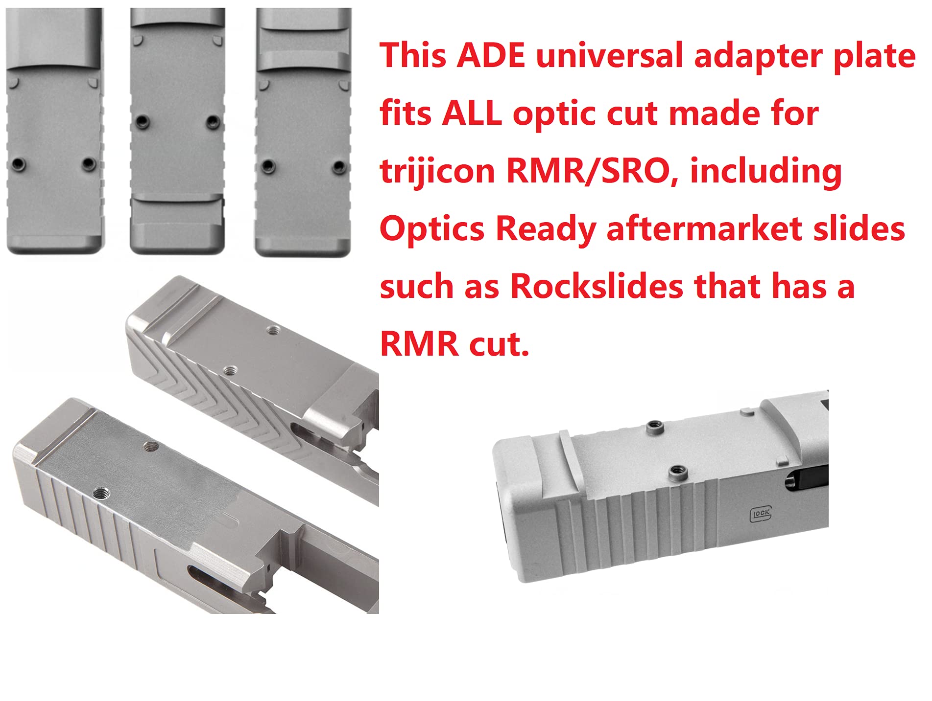 Ade Advanced Optics Valkyrie 4MOA Green Dot Sight for RMR Footprint/Mounting Plate/Slide/Plate Optics Ready Pistol - 4 MOA